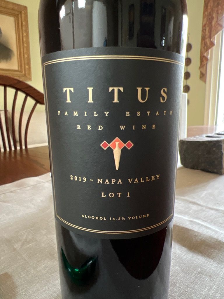 2019 Titus Red Wine Lot 1, USA, California, Napa Valley - CellarTracker