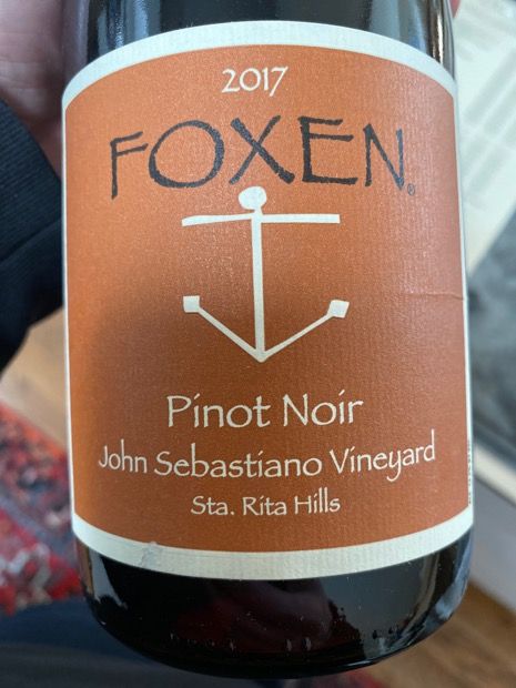 2017 Foxen Pinot Noir John Sebastiano Vineyard, USA, California ...