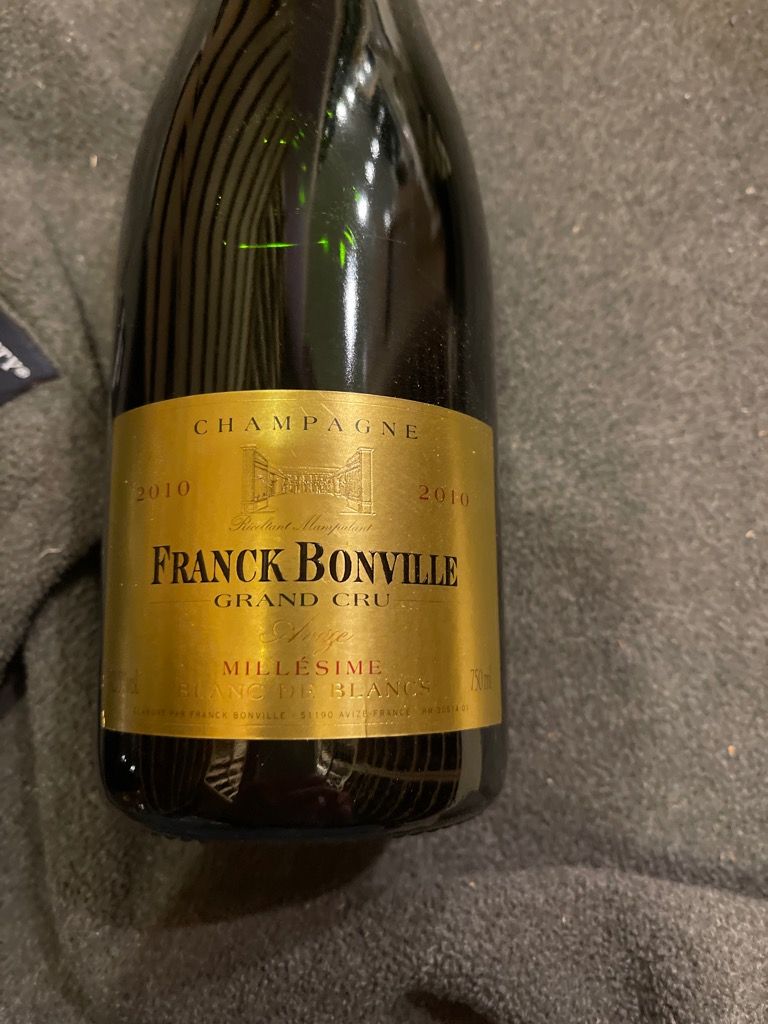 2010 Franck Bonville Champagne Grand Cru Blanc de Blancs Brut Millésimé ...