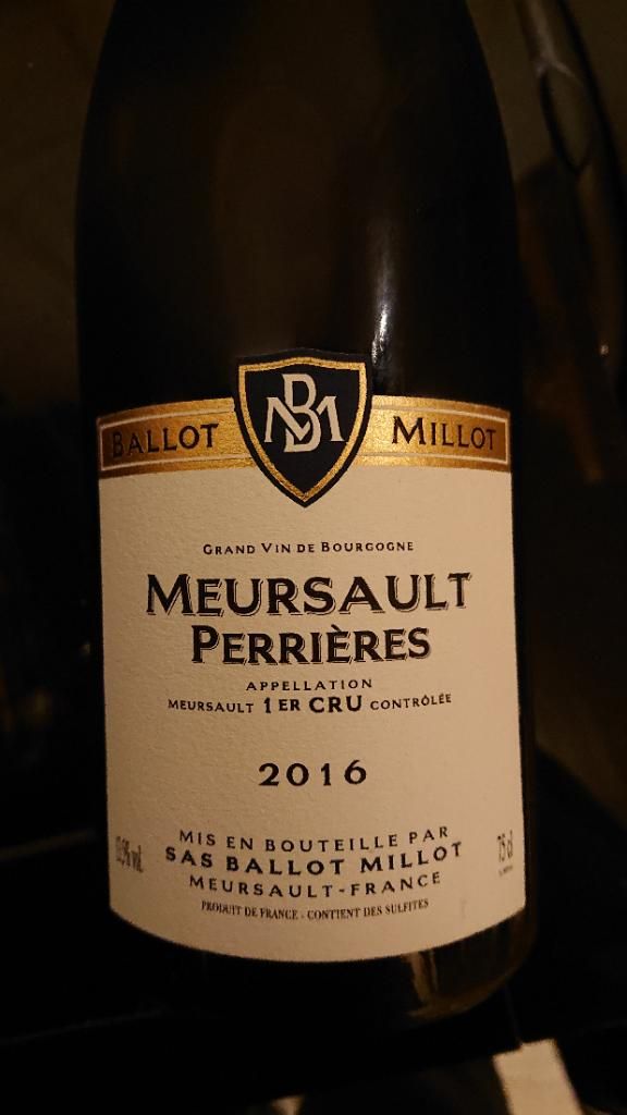 2016 Ballot-Millot & Fils Meursault 1er Cru Les Perrières, France ...