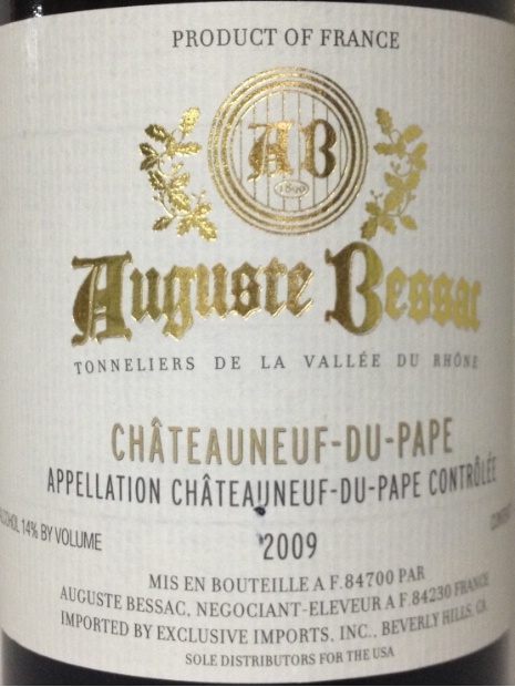 2008 Auguste Bessac Châteauneuf-du-Pape, France, Rhône, Southern Rhône ...