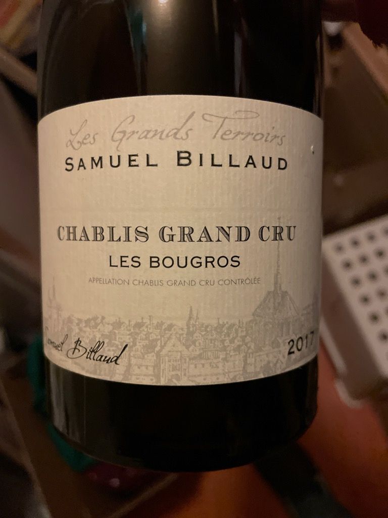 2020 Samuel Billaud Chablis Grand Cru Bougros, France, Burgundy ...