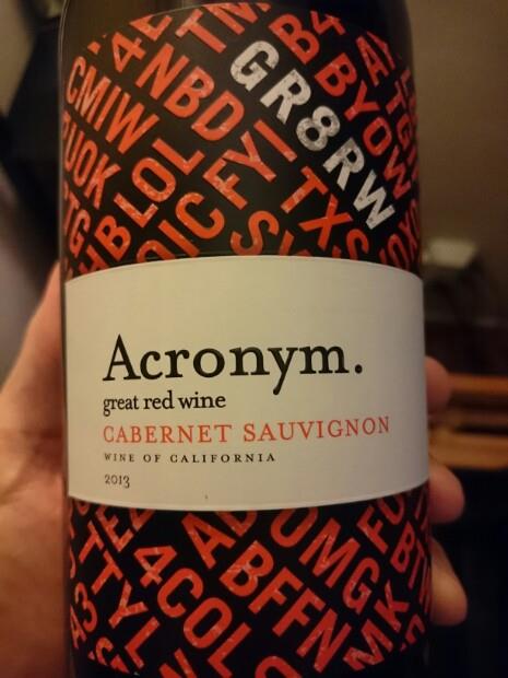 2013 Acronym Cabernet Sauvignon, USA, California - CellarTracker