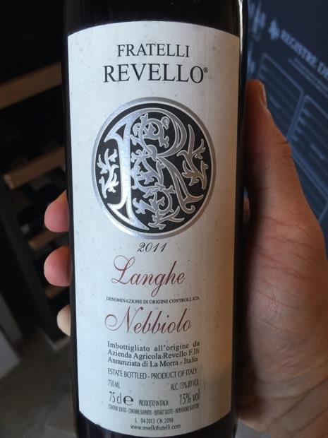 2011 Fratelli Revello Langhe Nebbiolo, Italy, Piedmont, Langhe, Langhe ...
