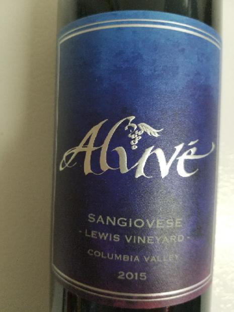 2016 Aluvé Sangiovese Lewis Vineyard, USA, Washington, Columbia Valley ...