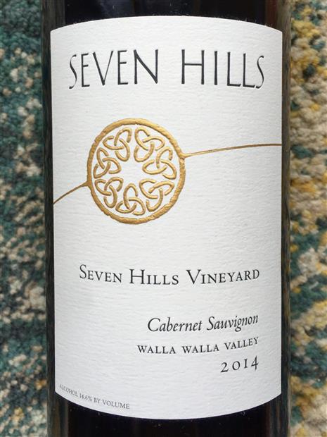 2014 Seven Hills Winery Cabernet Sauvignon Seven Hills Vineyard, USA, Washington, Columbia ...