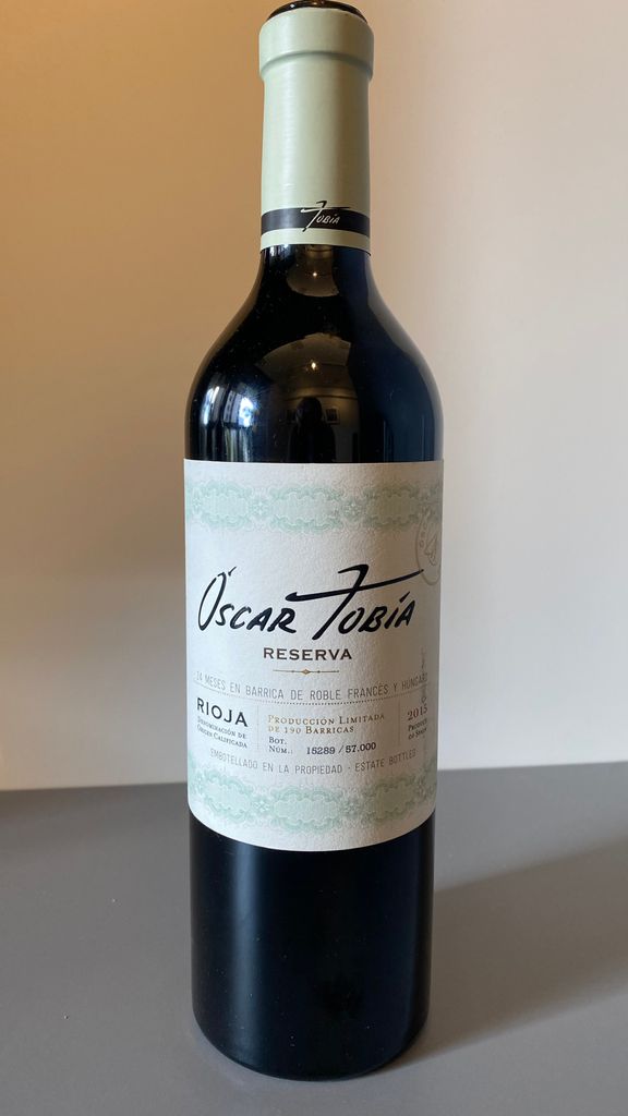 2015 Bodegas Tobia Rioja Óscar Tobía Reserva, Spain, La Rioja, Rioja ...