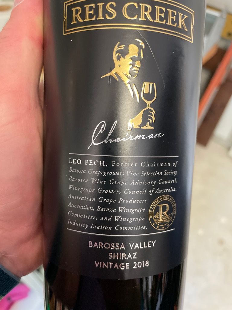 2018 Reis Creek Shiraz Chairman, Australia, South Australia, Barossa, Barossa Valley - CellarTracker