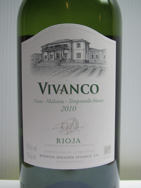 2010 Bodegas Vivanco Rioja Viura-Tempranillo Blanco-Maturana Blanca ...