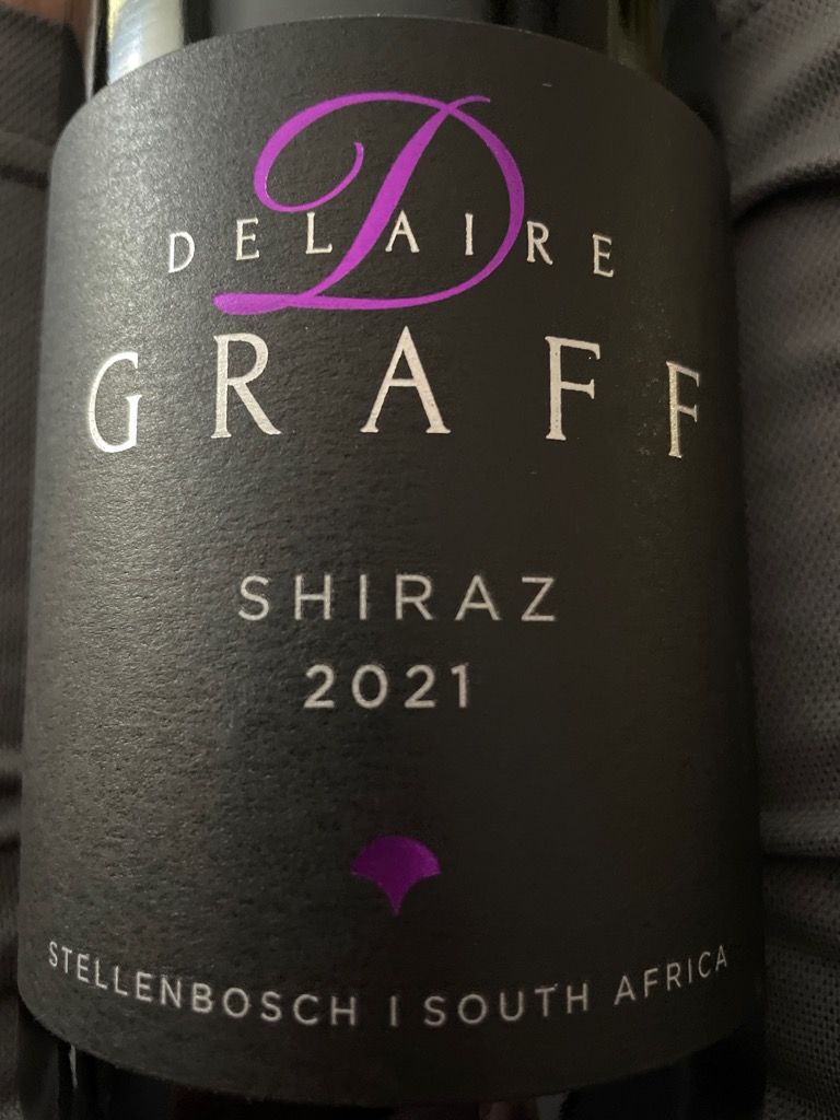2021 Delaire Graff Shiraz Graff, South Africa, Coastal Region ...