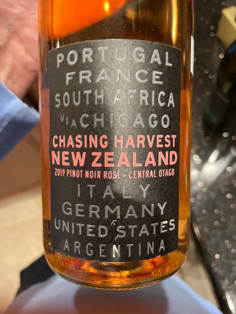 2020 Chasing Harvest Pinot Noir Rosé, New Zealand, South Island, Otago ...