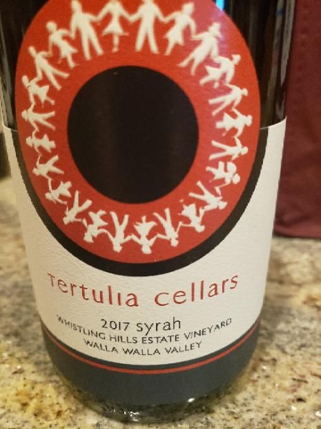 2017 Tertulia Cellars Syrah Estate Whistling Hills, USA, Washington ...