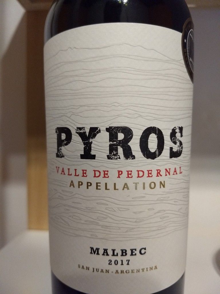 2020 Pyros Malbec Appellation, Argentina, San Juan, Valle del Pedernal ...
