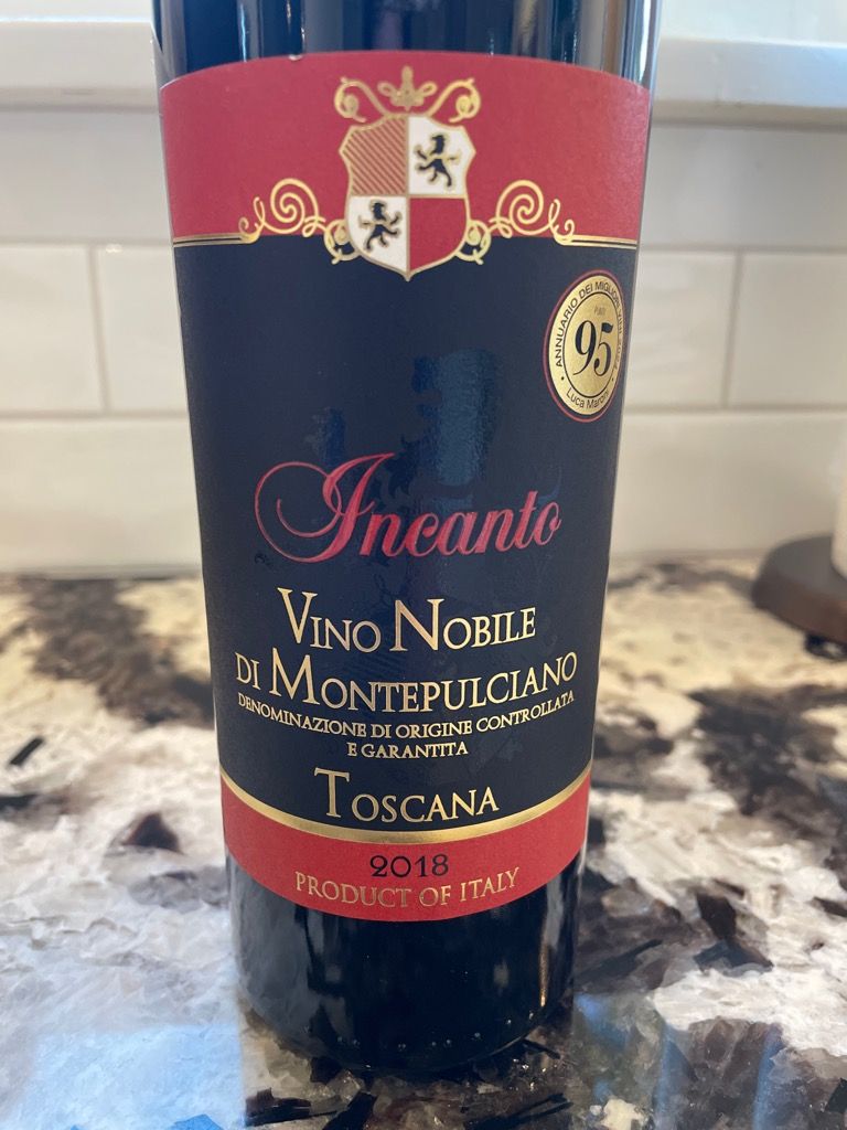 2018 Incanto Vino Nobile di Montepulciano, Italy, Tuscany, Montepulciano, Vino Nobile di ...