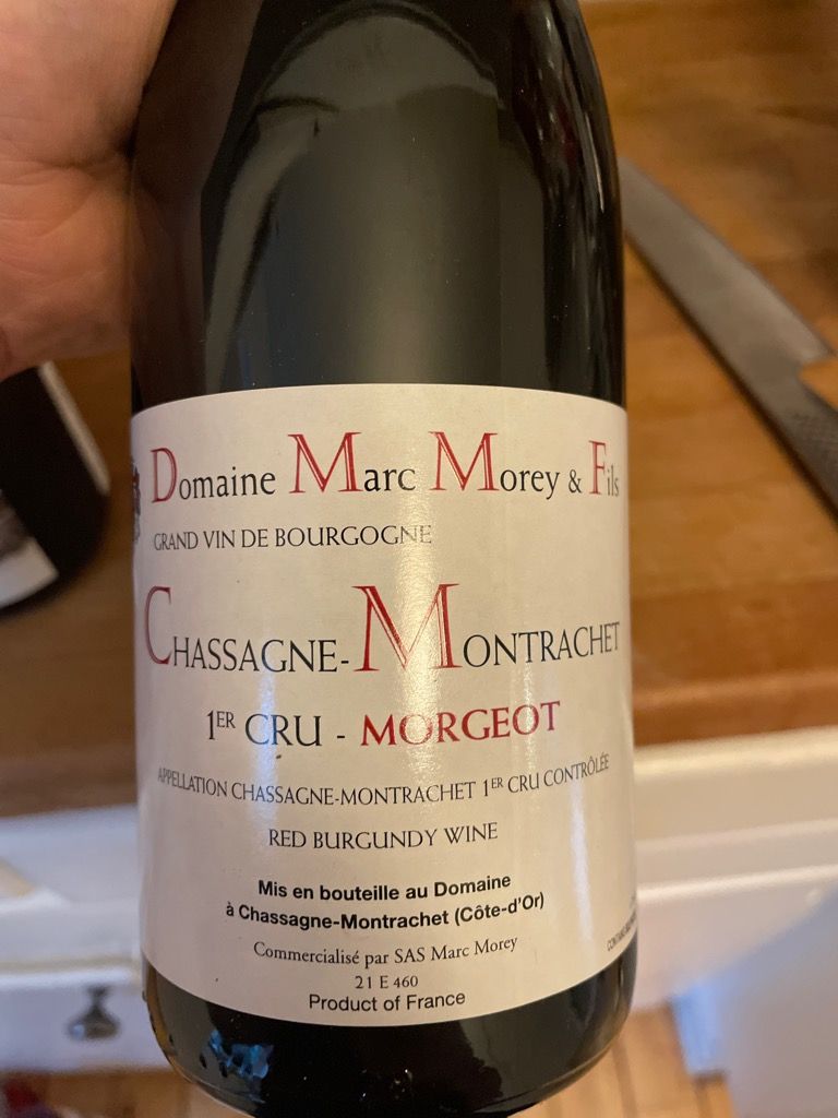 2020 Domaine Marc Morey & Fils Chassagne-Montrachet 1er Cru Morgeot ...