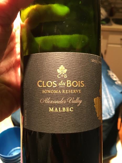 2013 Clos du Bois Malbec Sonoma Reserve, USA, California, Sonoma County ...