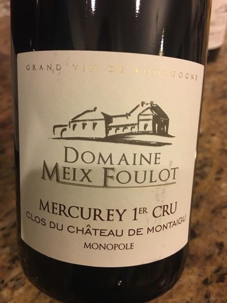 2015 Domaine du Meix-Foulot Mercurey 1er Cru Les Veleys, France ...
