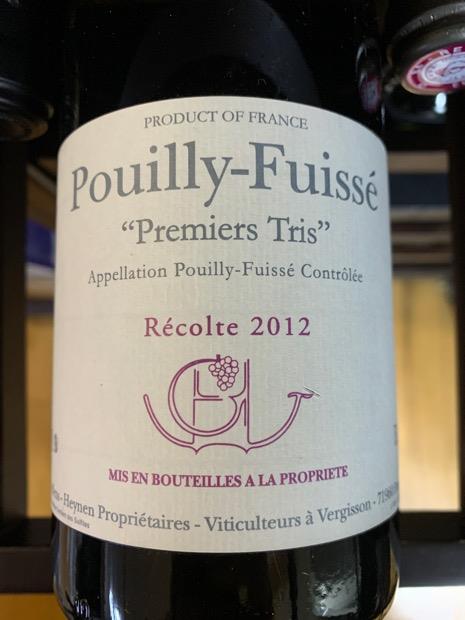 1999 Guffens-Heynen Pouilly-Fuissé Premier Tri, France, Burgundy ...