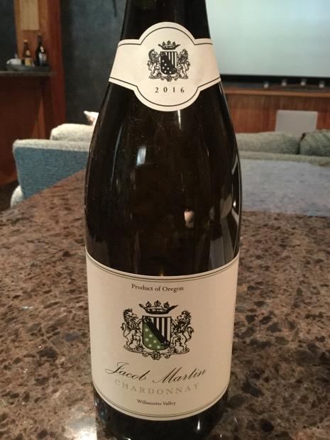 2016 Jacob Martin Chardonnay, USA, Oregon, Willamette Valley ...