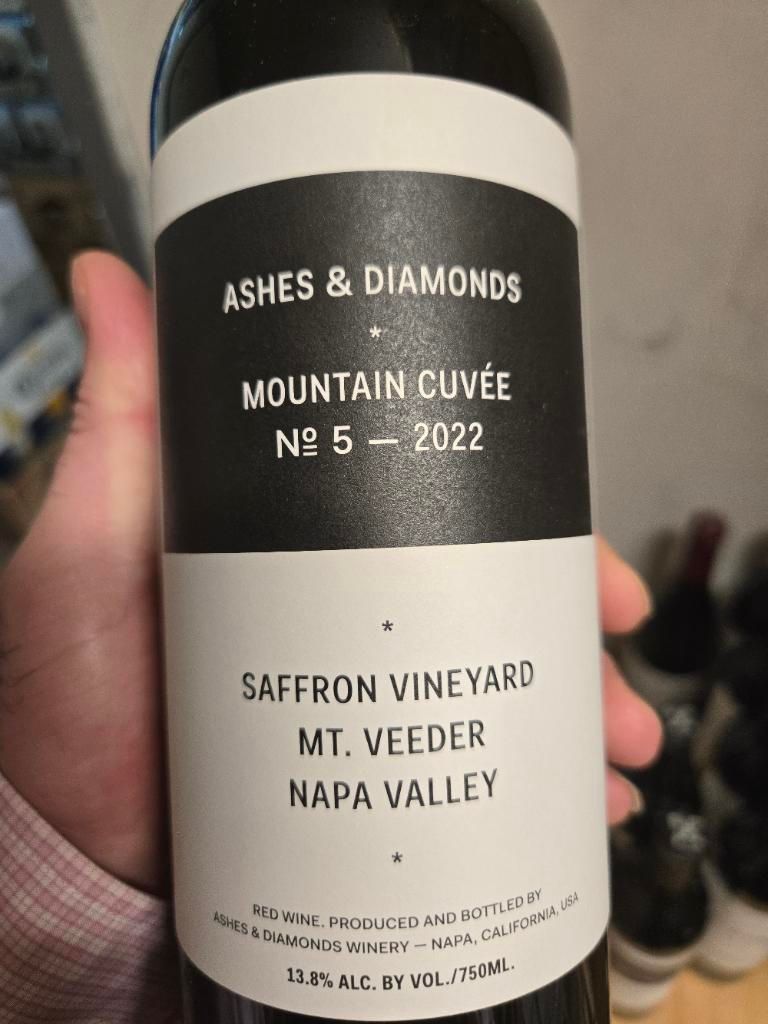 2022 Ashes & Diamonds Mountain Cuvée No. 4 Saffron Vineyard, USA ...