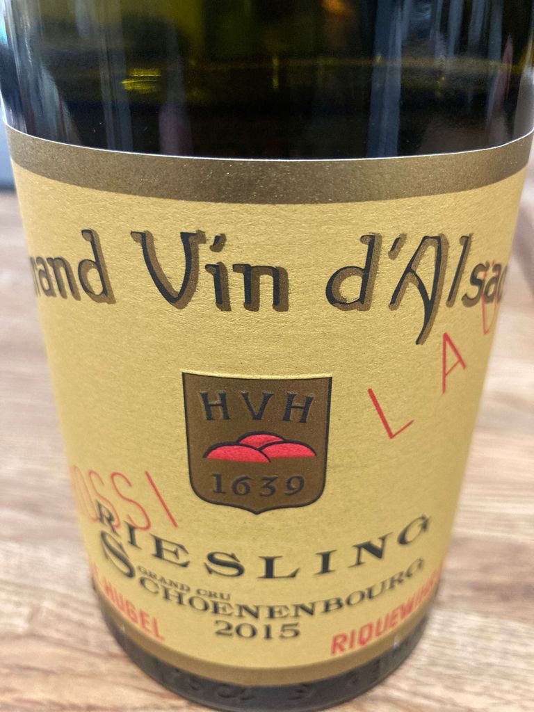 2015 Hugel Riesling Schoenenbourg Grossi Laüe, France, Alsace, Alsace ...