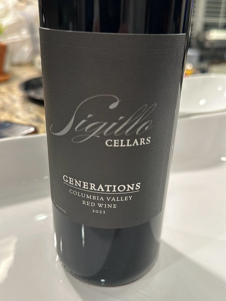 2021 Sigillo Cellars Generations, USA, Washington, Columbia Valley ...