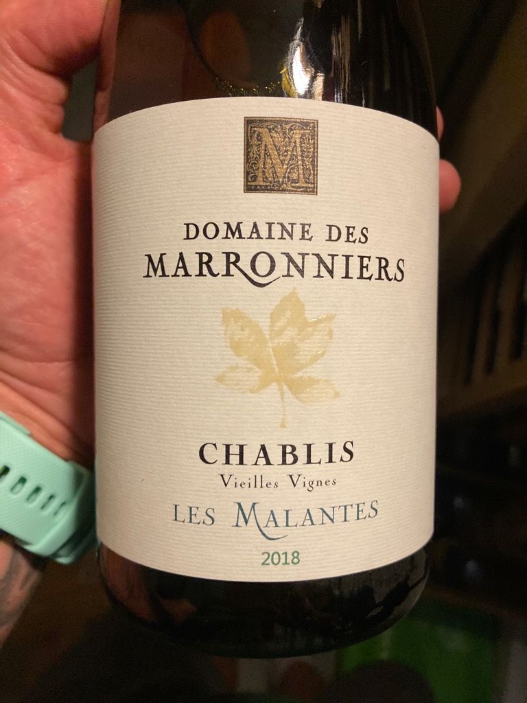 2020 Domaine des Marronniers Chablis Les Malantes Vieilles Vignes ...