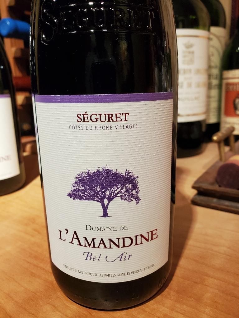 2016 Domaine de l'Amandine Côtes du Rhône Villages Séguret Bel Air ...