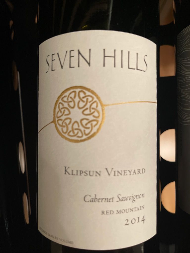 2014 Seven Hills Winery Cabernet Sauvignon Reserve Klipsun Vineyard Red Mountain, USA ...