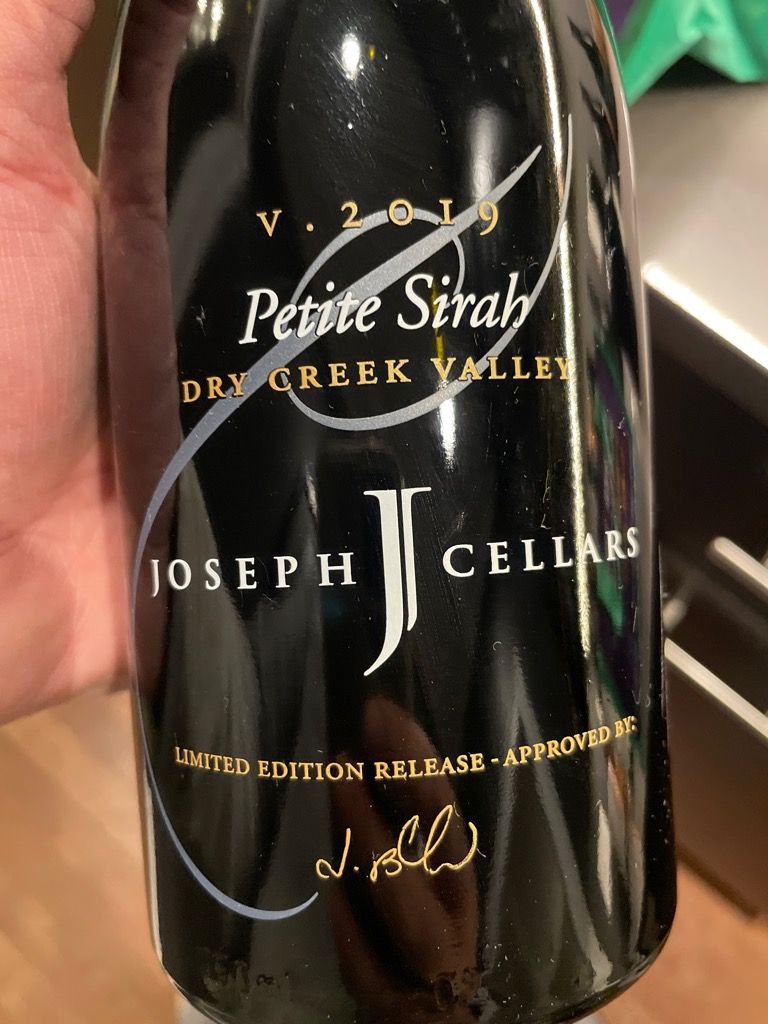 2019 Joseph Cellars Petite Sirah Dry Creek Valley, USA, California ...
