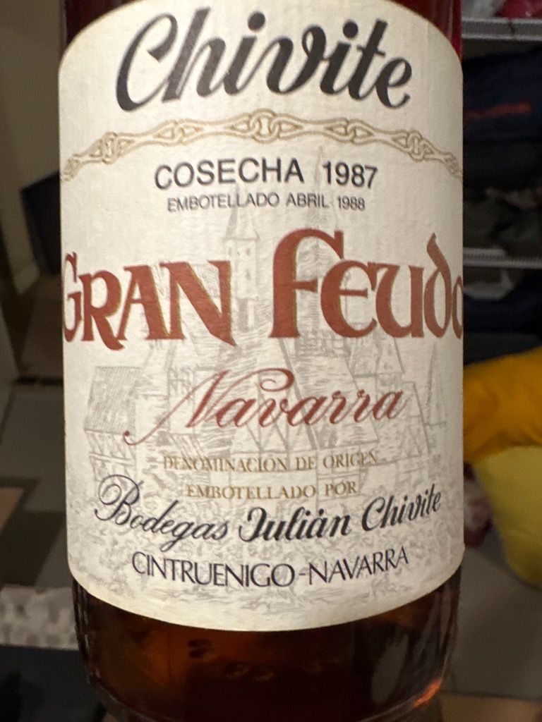 1987 Bodegas Gran Feudo Navarra Baluarte Roble, Spain, Navarra ...