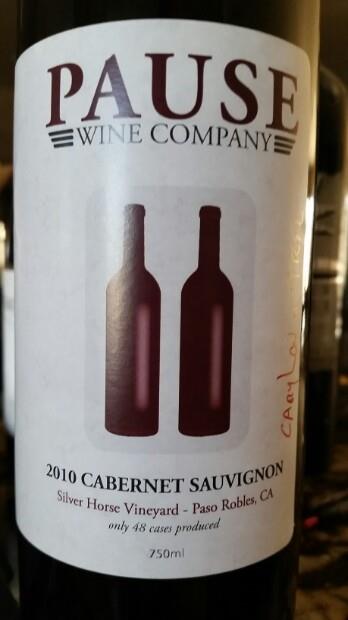 2010 Pause Wine Company Cabernet Sauvignon, USA, California, Central ...