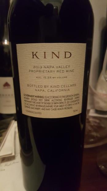 2013 Kind Cellars Proprietary Red, USA, California, Napa Valley - CellarTracker