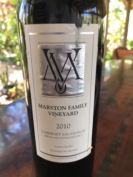 2010 Marston Family Vineyard Cabernet Sauvignon, USA, California, Napa ...