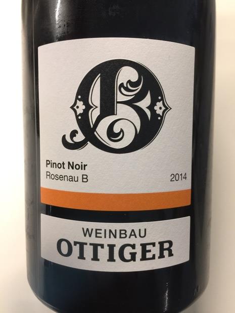 2013 Weinbau Ottiger Pinot Noir "B" Rosenau, Switzerland, Eastern ...