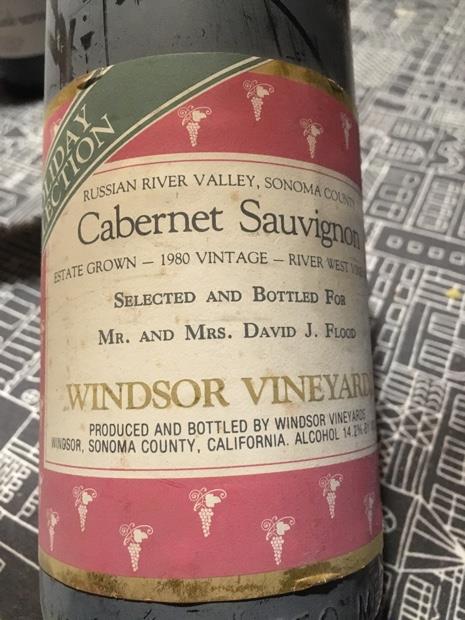 1969 Windsor Vineyards Cabernet Sauvignon California, USA, California ...