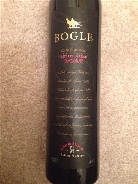 2008 Bogle Vineyards Petite Sirah Port, USA, California, Central Valley ...