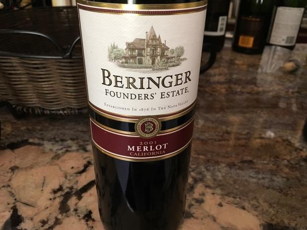 2001 Beringer Vineyards Merlot Founders' Estate, USA, California ...