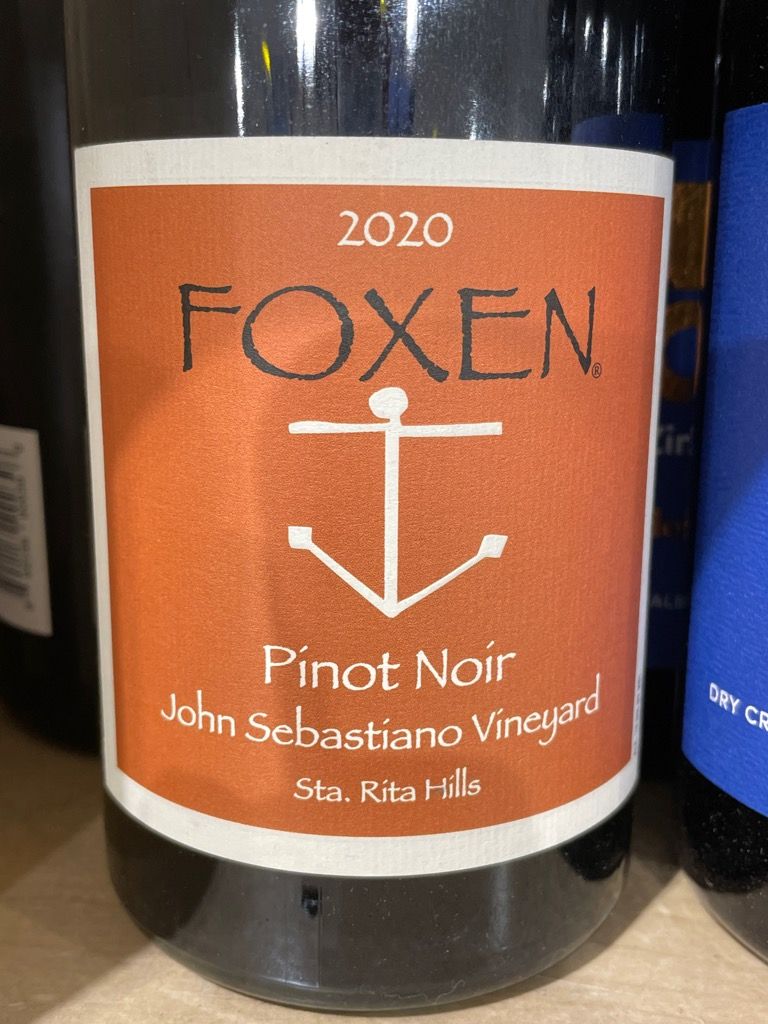 2020 Foxen Pinot Noir John Sebastiano Vineyard, USA, California ...