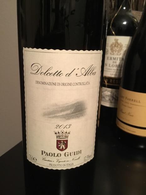 2013 Paolo Guidi Dolcetto d'Alba, Italy, Piedmont, Alba, Dolcetto d ...