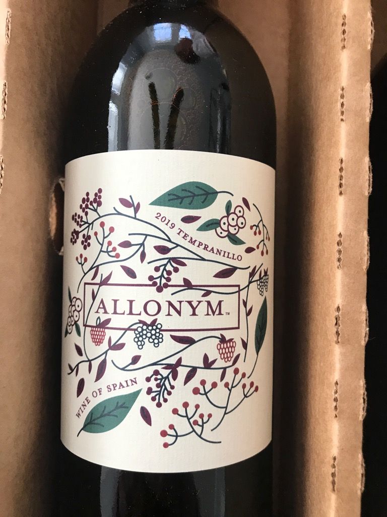 2019 Allonym, Spain - CellarTracker