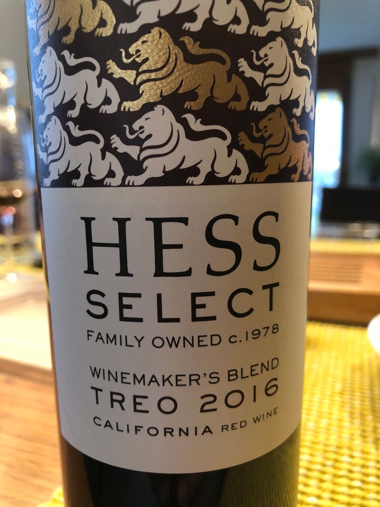 2016 The Hess Collection Hess Select Treo Winemaker's Blend, USA ...