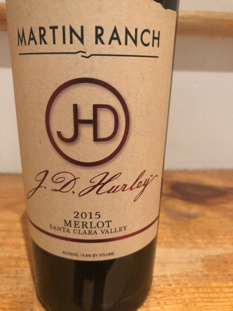 2017 Martin Ranch Winery Merlot J.D. Hurley, USA, California, Central ...