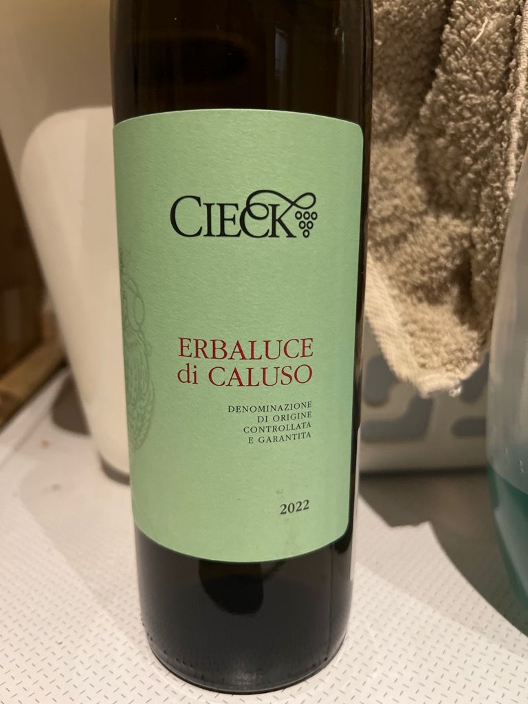 2022 Cieck Erbaluce di Caluso Vigna Misobolo, Italy, Piedmont, Northern ...