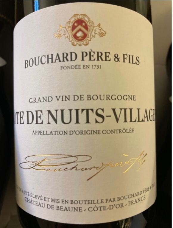 2017 Bouchard Père et Fils Côte de Nuits Villages, France, Burgundy ...