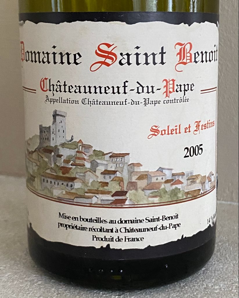 2005 Domaine St. Benoit Châteauneuf-du-Pape Soleil et Festins, France ...