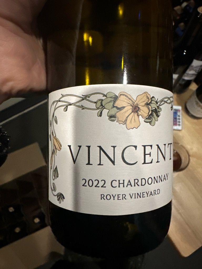 2022 Vincent Chardonnay Royer Vineyard, USA, Oregon, Willamette Valley, Eola - Amity Hills ...