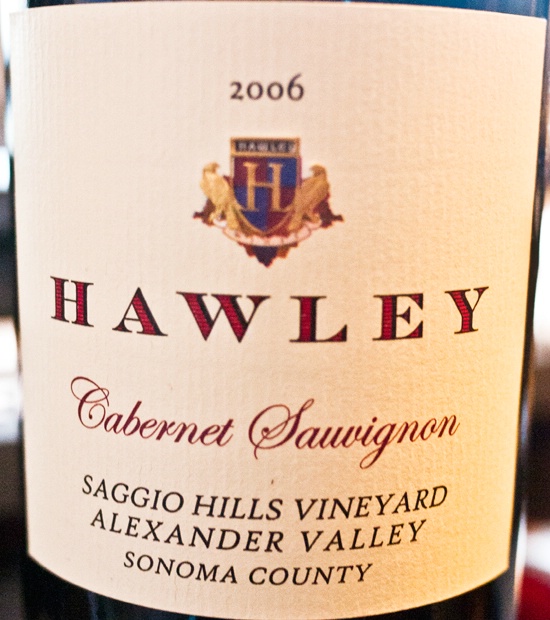 2006 Hawley Wine Cabernet Sauvignon Saggio Hills, USA, California ...
