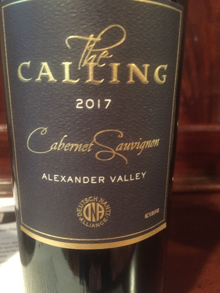 2017 The Calling Cabernet Sauvignon, USA, California, Sonoma County ...