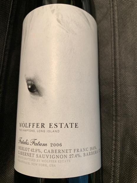 2006 Wölffer Estate Fatalis Fatum, USA, New York, Long Island, The ...
